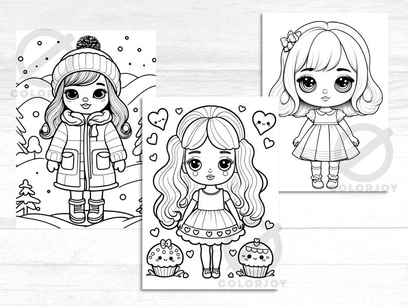 Charming Doll Coloring Sheets - Printable Fun for Kids and Adults ...
