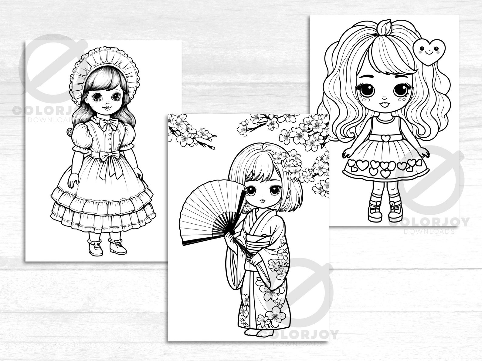 Charming Doll Coloring Sheets - Printable Fun for Kids and Adults ...