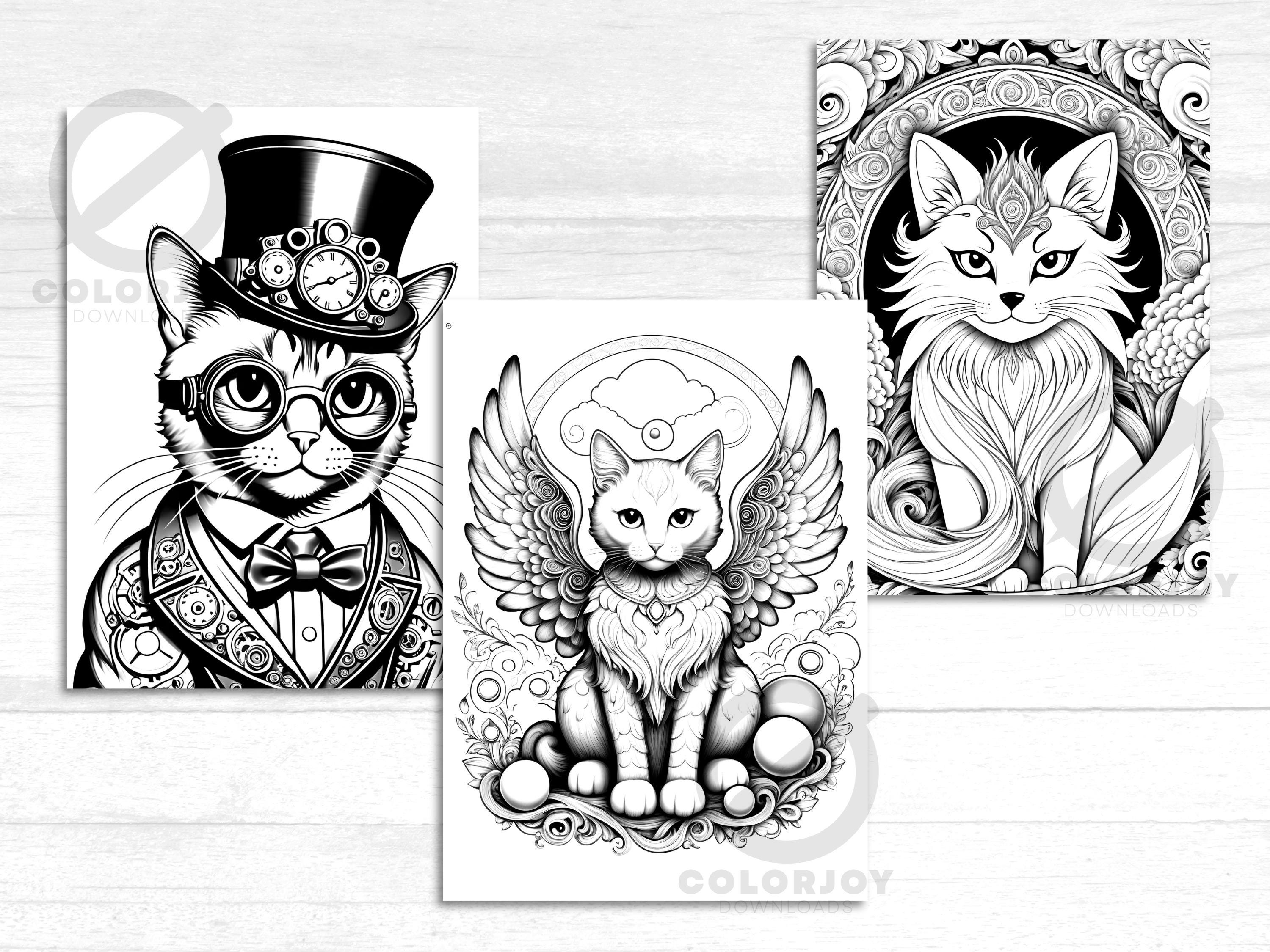 Pawsitively Purrfect: 110 Adorable Cat Coloring Pages - Printable PDF ...