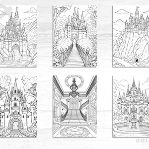 Whimsical Fairy Tale Castles: 50 Coloring Pages for Kids and Adults ...