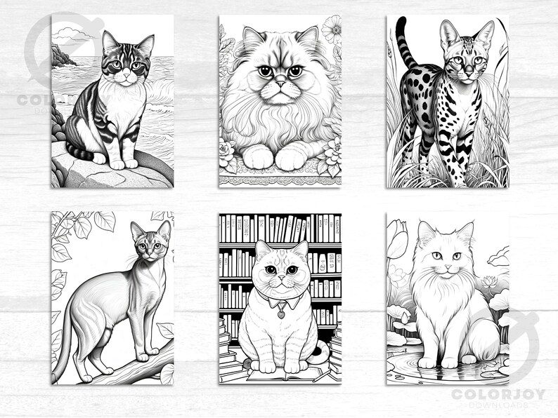 Pawsitively Purrfect: 110 Adorable Cat Coloring Pages - Printable PDF ...