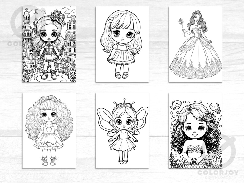 Charming Doll Coloring Sheets - Printable Fun for Kids and Adults ...