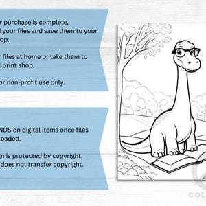 70 Dino Fun Coloring Pages - Kids Coloring, Instant Download, Printable ...
