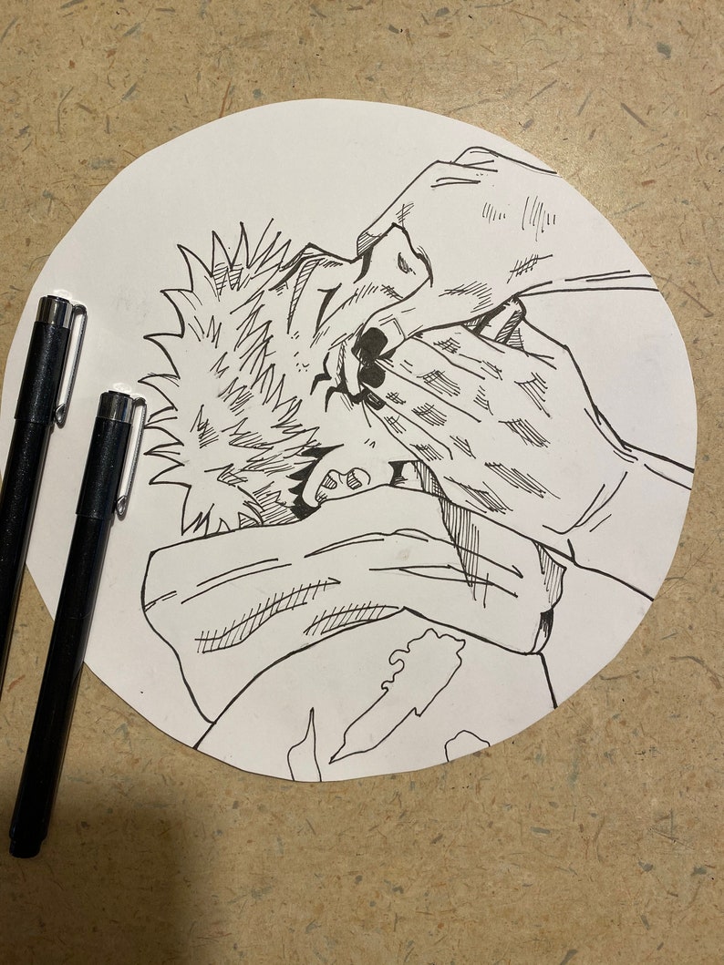 Custom Made Anime Art (8” Circle) - Etsy