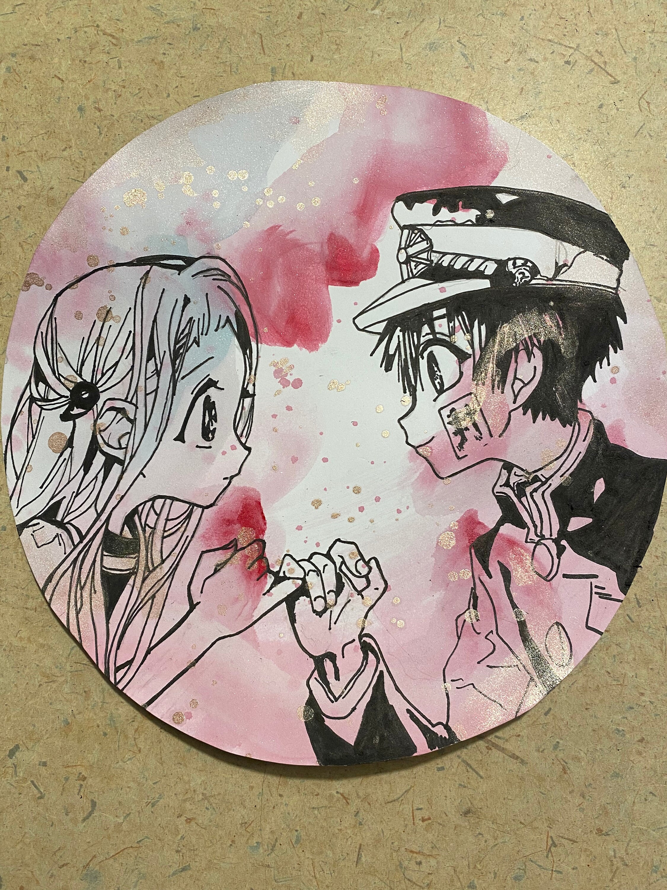 Custom Made Anime Art (8” Circle) - Etsy