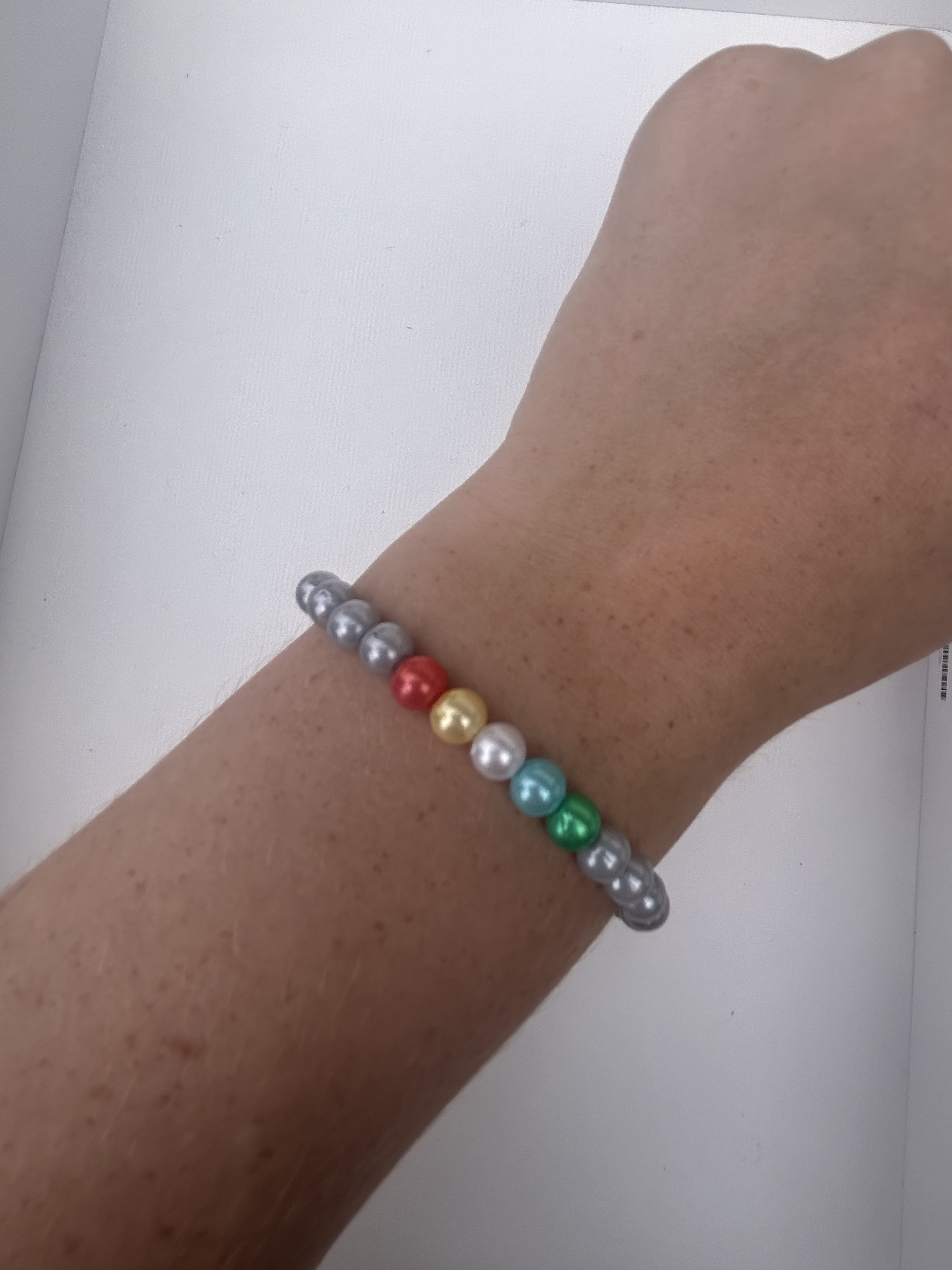 Disability Pride Flag Pearl Bracelet - Etsy