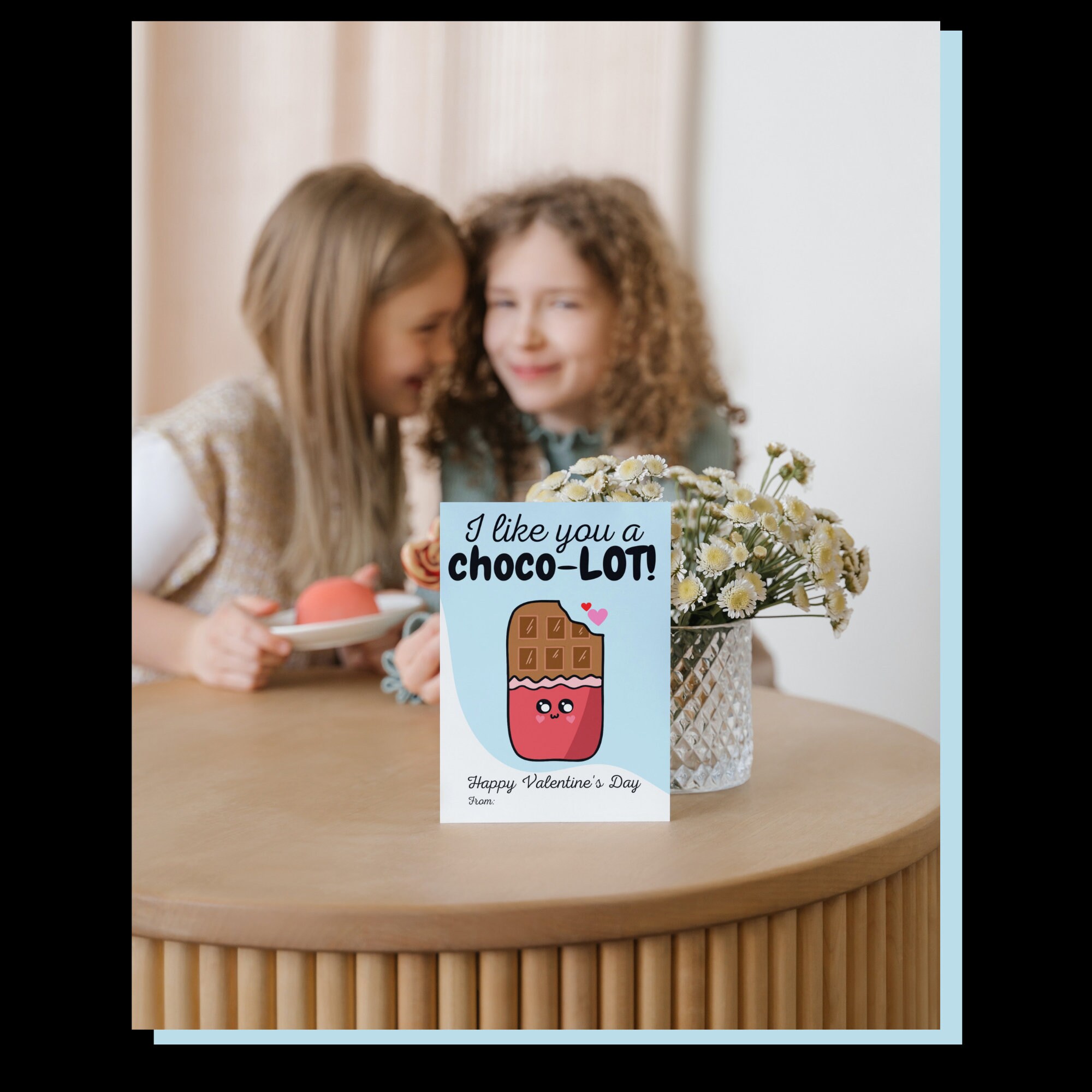 PRINTABLE Valentines Cards, Kids Valentines Card, Kawaii Valentines ...