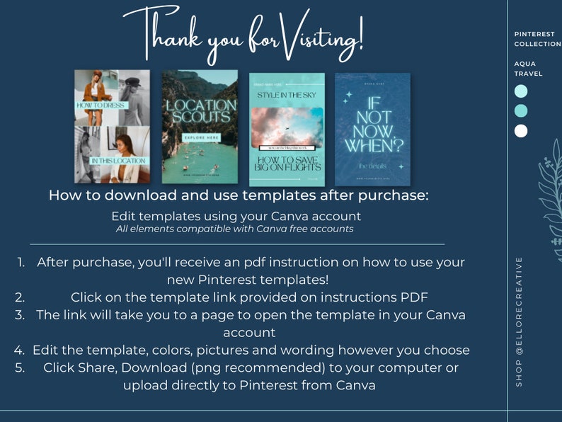 32 Pinterest Templates Canva Aqua Travel Collection Blogger - Etsy 32 Pinterest Templates Canva Aqua Travel Collection Blogger - Etsy