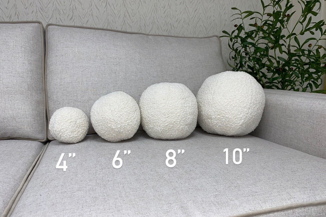 Bouclé Ball Cushions - Etsy