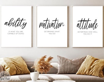 Inspirational Workplace Art, Motivational Office Wall Art, Modern Home ...
