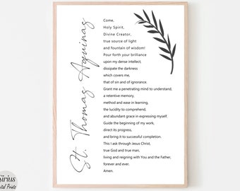 Thomas Aquinas Student Prayer - Etsy