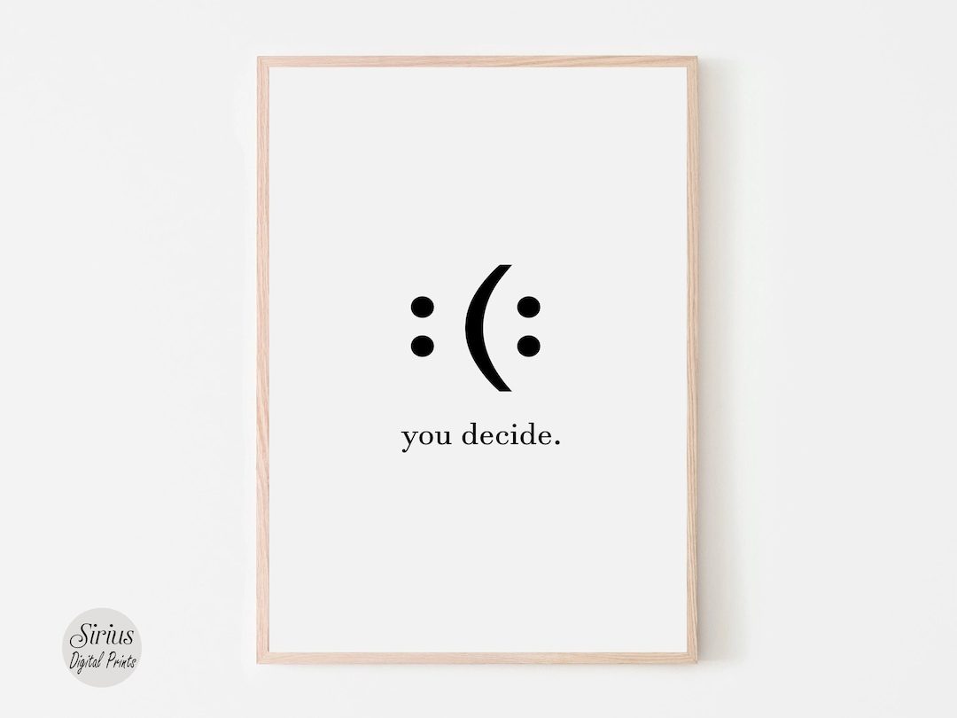 Decide Smile Home Office Wall Decor, Inspirational Wall Art ...