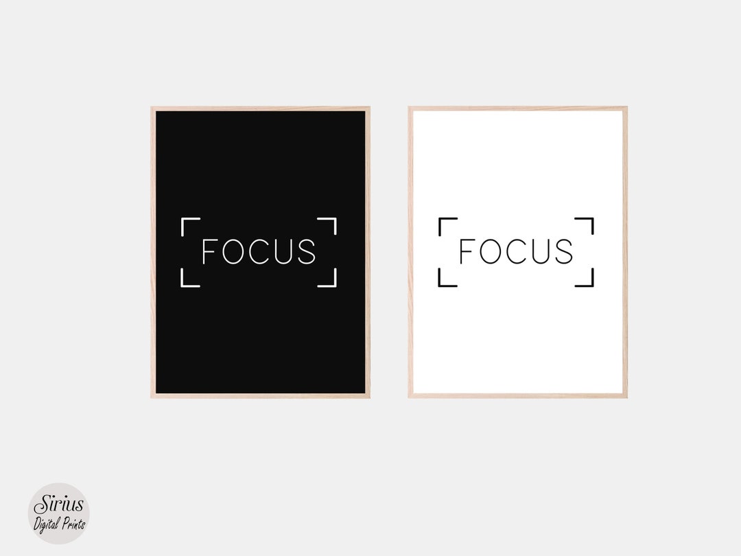 Focus Home Office Wall Decor Minimalist Motivational - Etsy