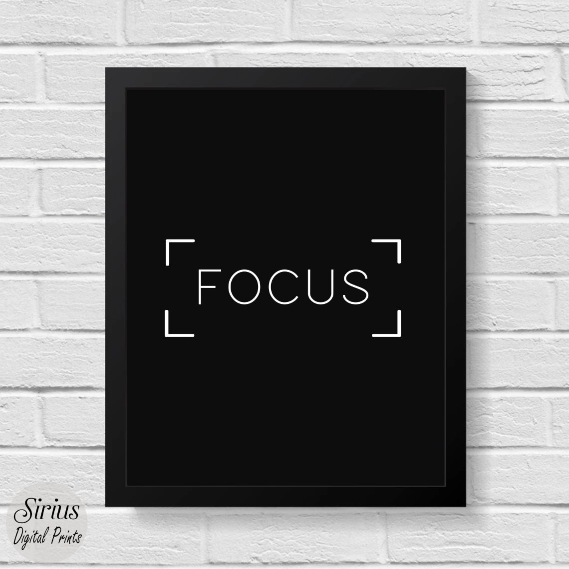 Focus Home Office Wall Decor Minimalist Motivational - Etsy