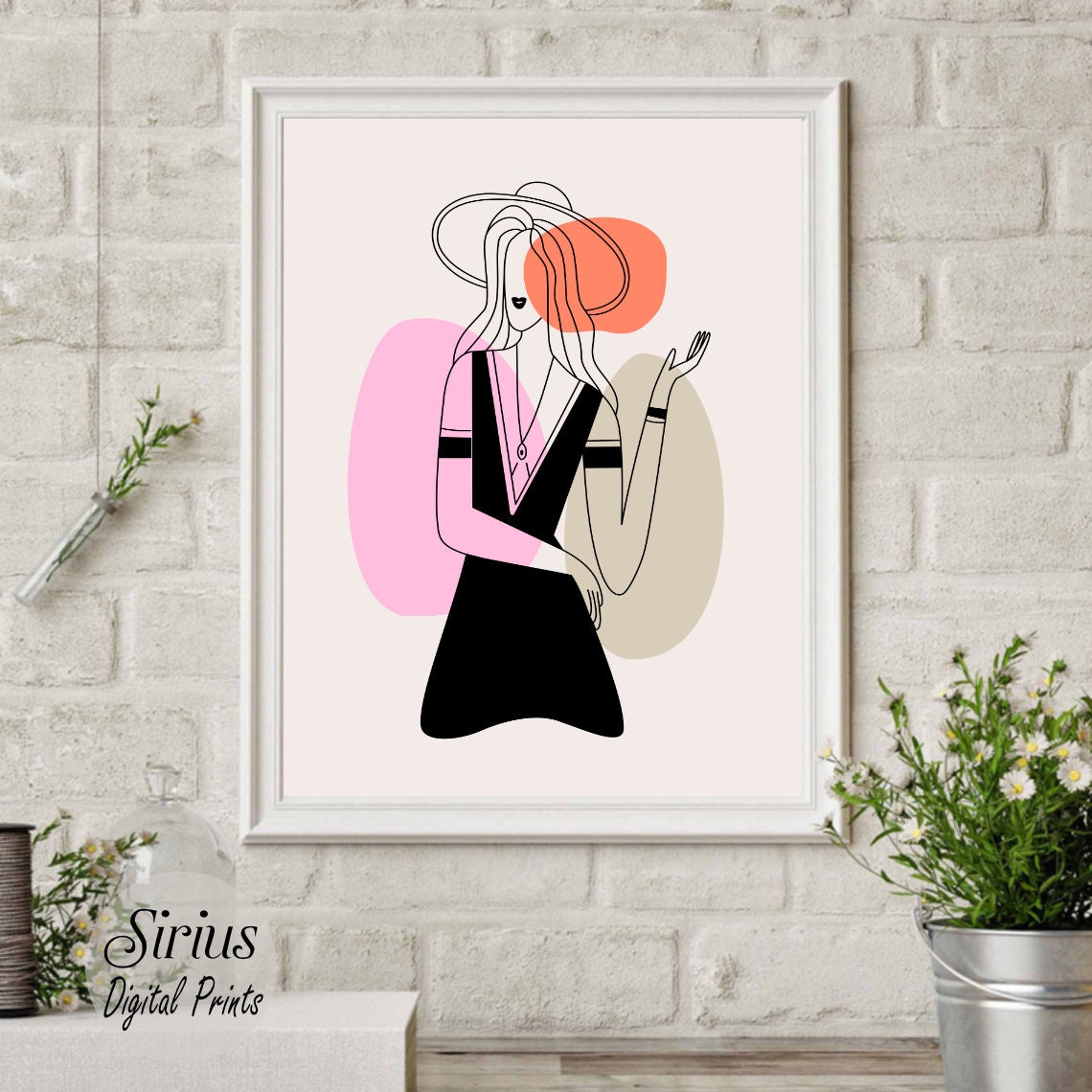 Abstract Woman Prints ,female Body Art,digital Woman Wall Art,boho ...