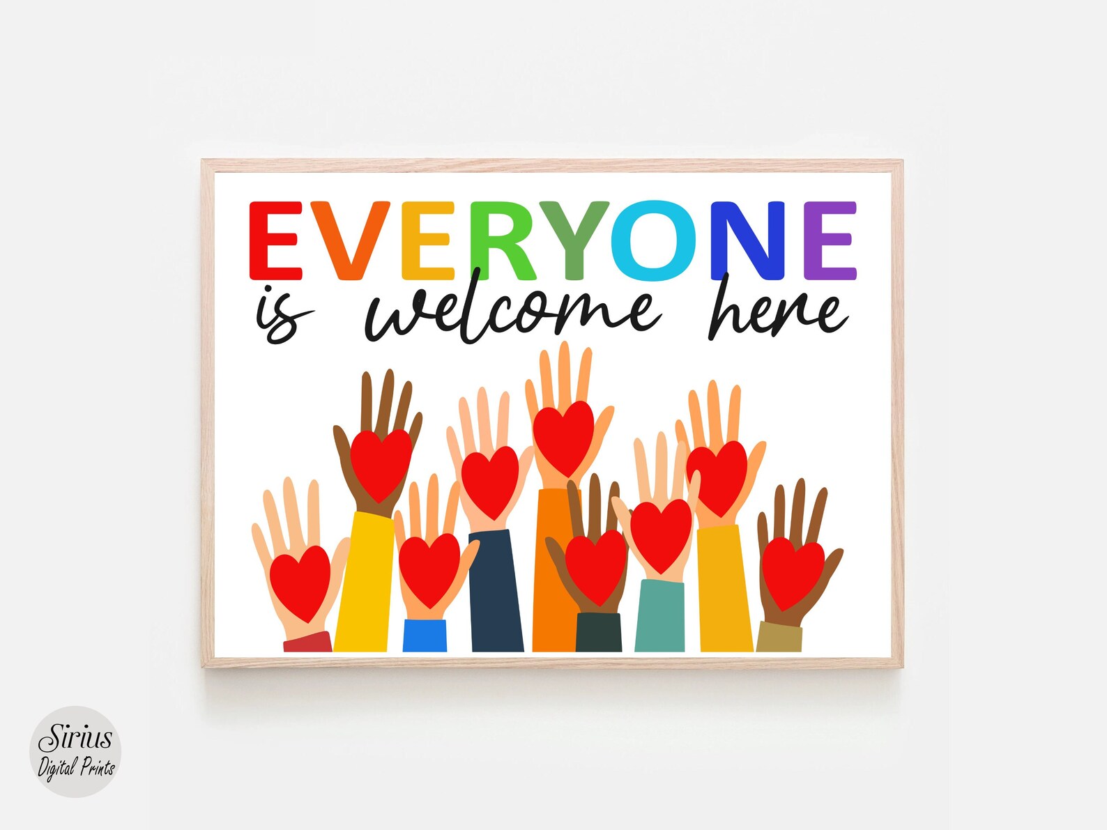 Everyone is Welcome Here,equality Print,classroom Sign,diversity ...