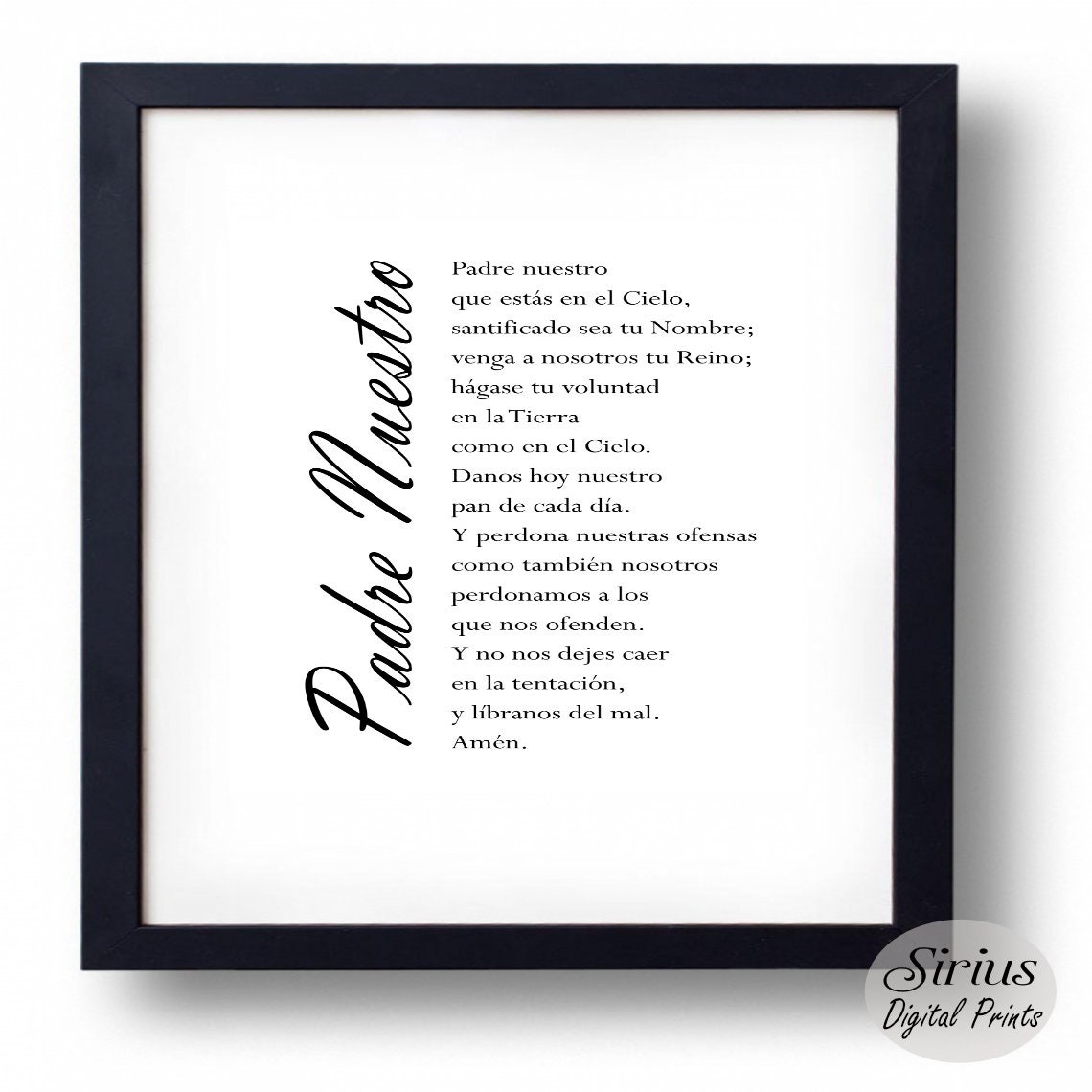 Padre Nuestro,the Lord's Prayer,our Father,christian Print,catholic ...