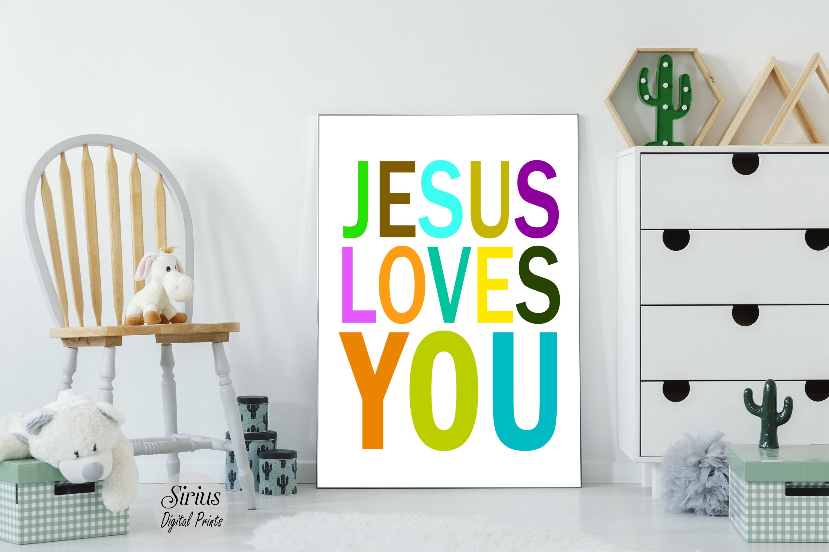 Jesus Loves You,bible Verse,kids,printable Wall Art,christian Print ...