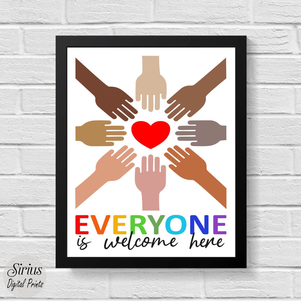Everyone is Welcome Here,equality Print,classroom Sign,diversity ...