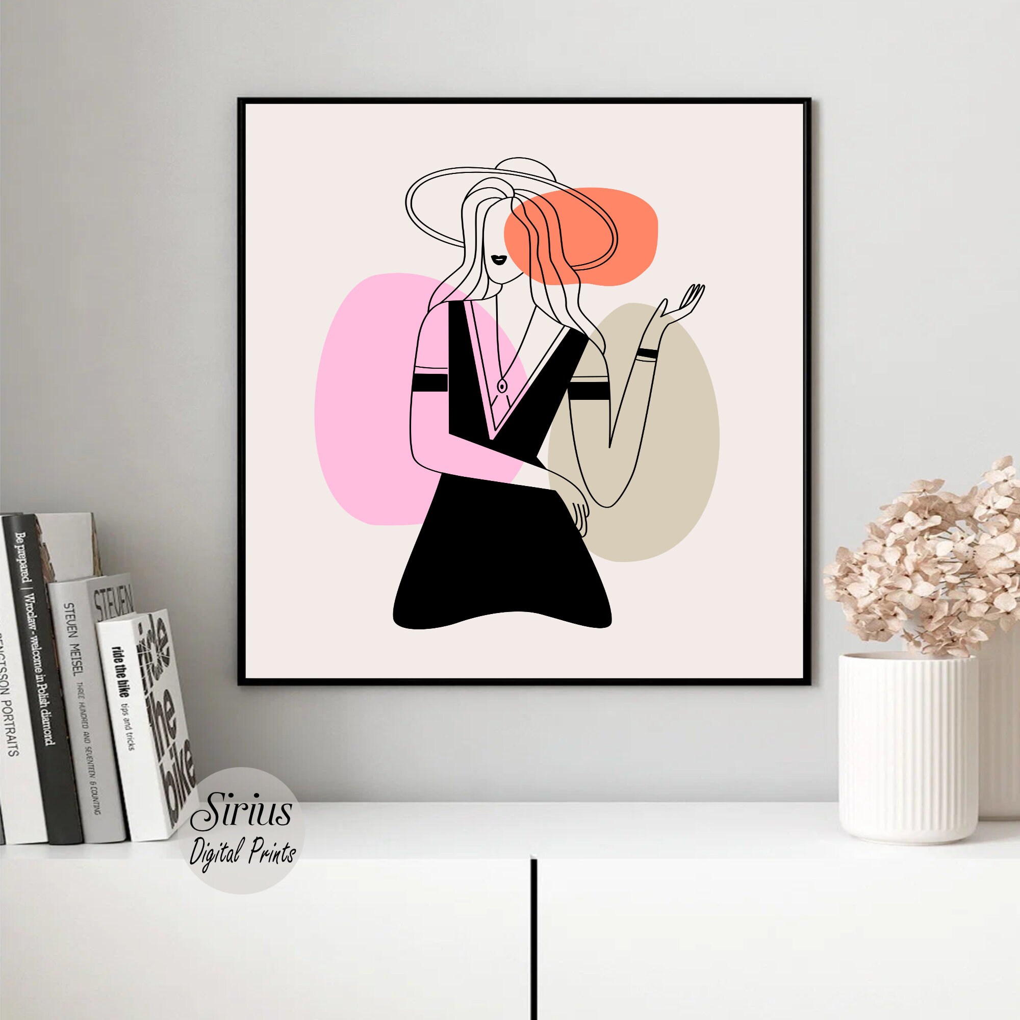 Abstract Woman Prints ,female Body Art,digital Woman Wall Art,boho ...