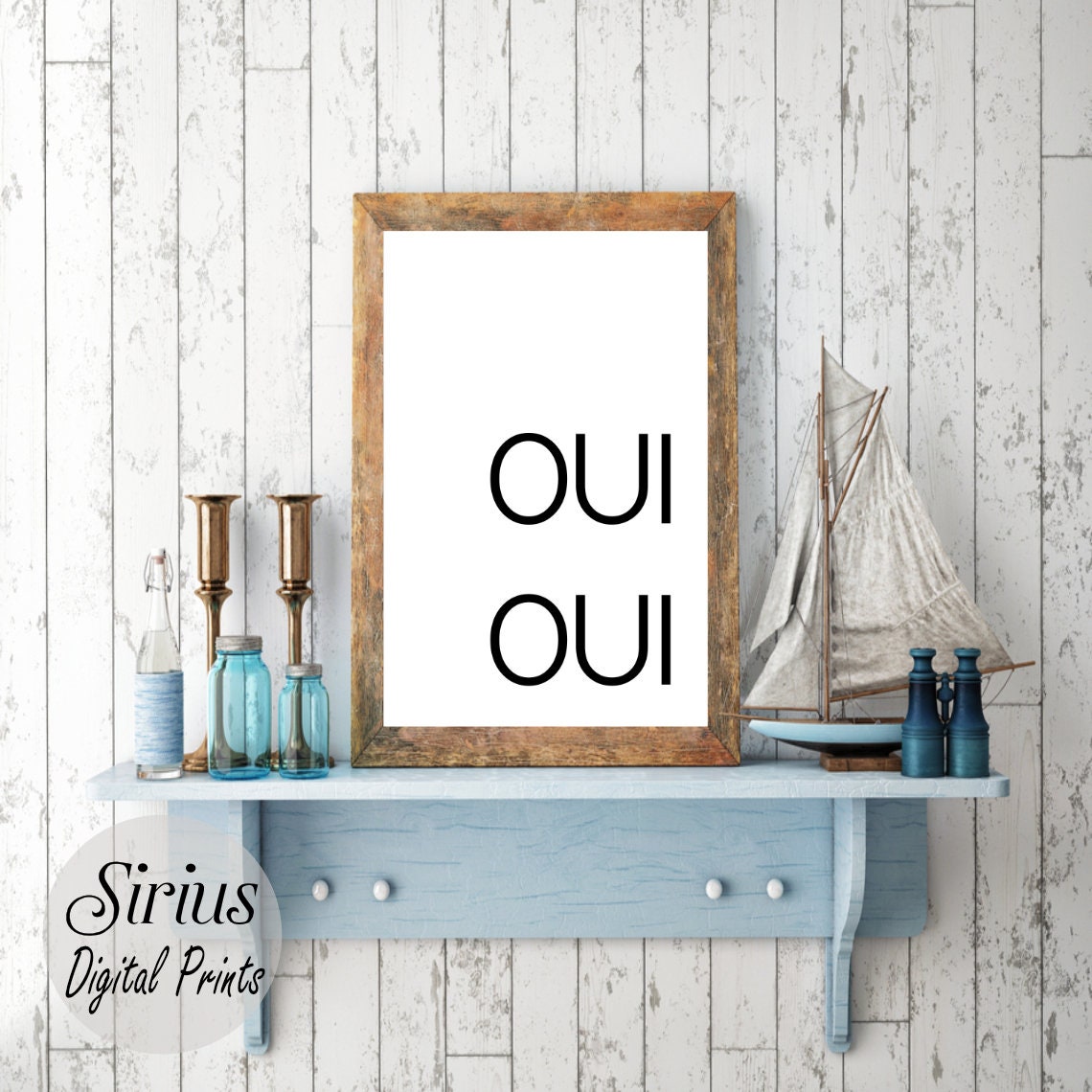 Oui Oui Print French Print French Poster French Wall Art - Etsy