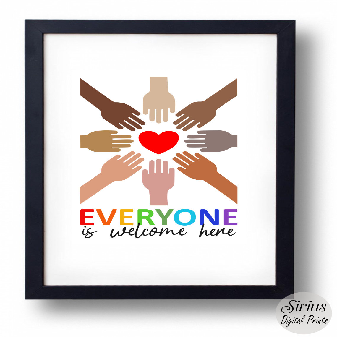 Everyone is Welcome Here,equality Print,classroom Sign,diversity ...