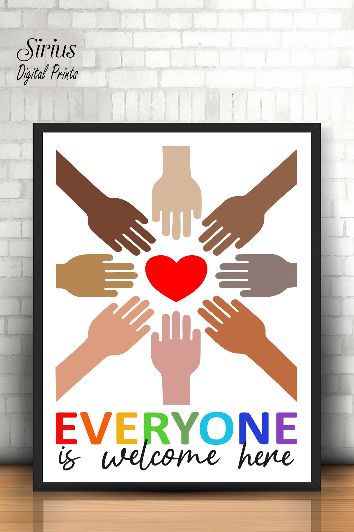 Everyone is Welcome Here,equality Print,classroom Sign,diversity ...