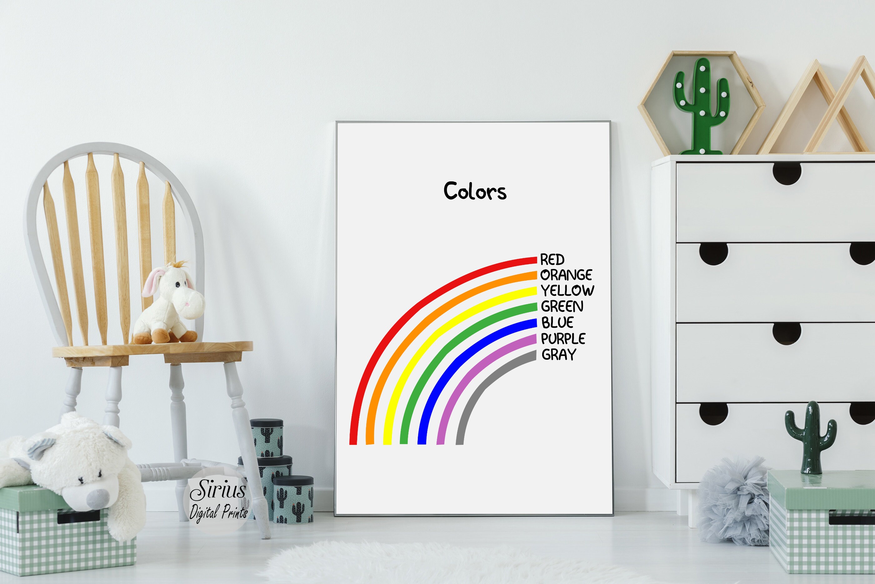 Rainbow Educational Posters6 Homeschool Printsalphabet - Etsy