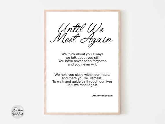 Until We Meet Again Poems
