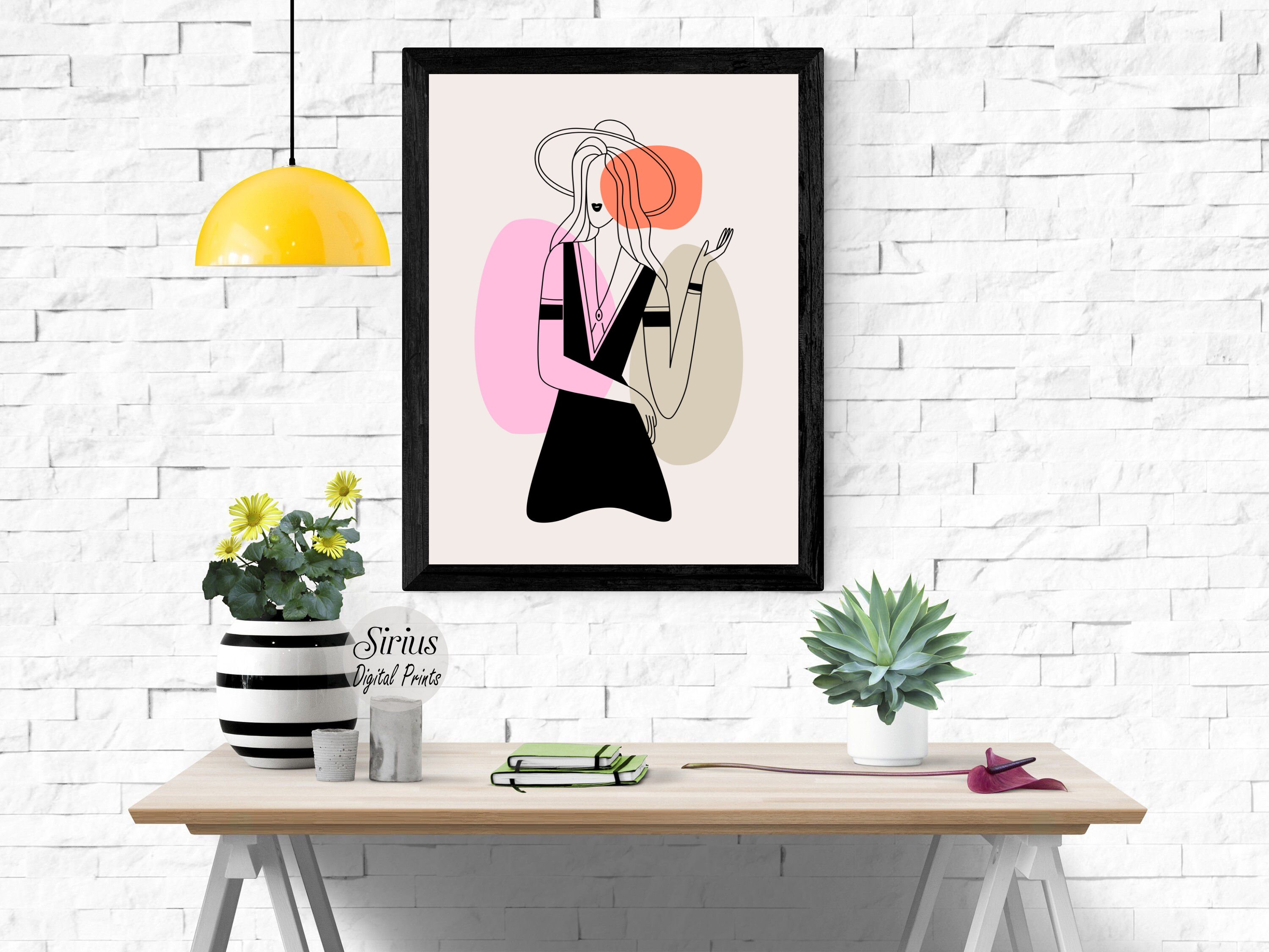 Abstract Woman Prints ,female Body Art,digital Woman Wall Art,boho ...