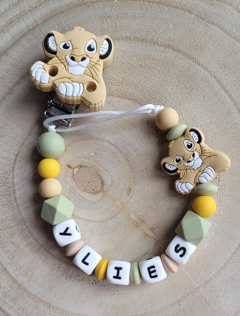 Attache tétine Simba personnalisé - Etsy France