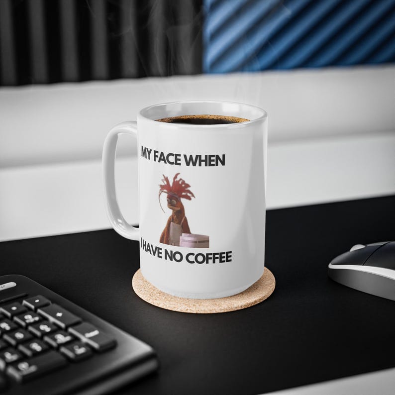 My Face When Meme Coffee Mug, Pepe the King Prawn Tea Cup, the Muppets ...