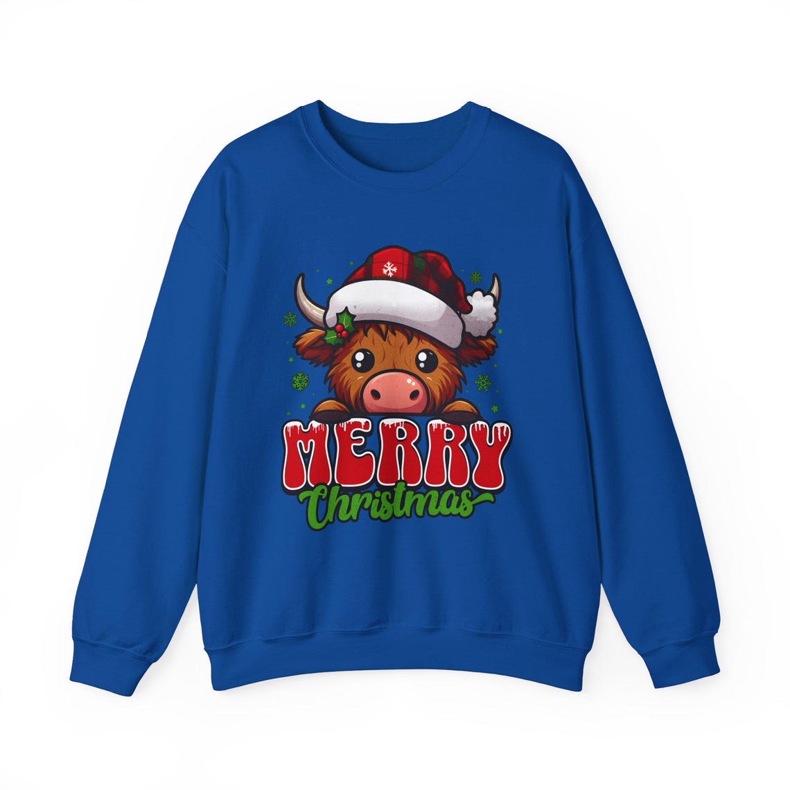 Cute Highland Cow Christmas Jumper Highland Cow Sweatshirt, Xmas ...