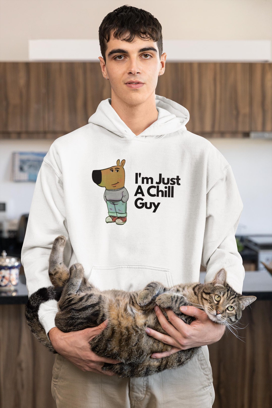 Just a Chill Guy Hoodie, Chill Guy Meme Gift, Funny Jumper, Christmas ...
