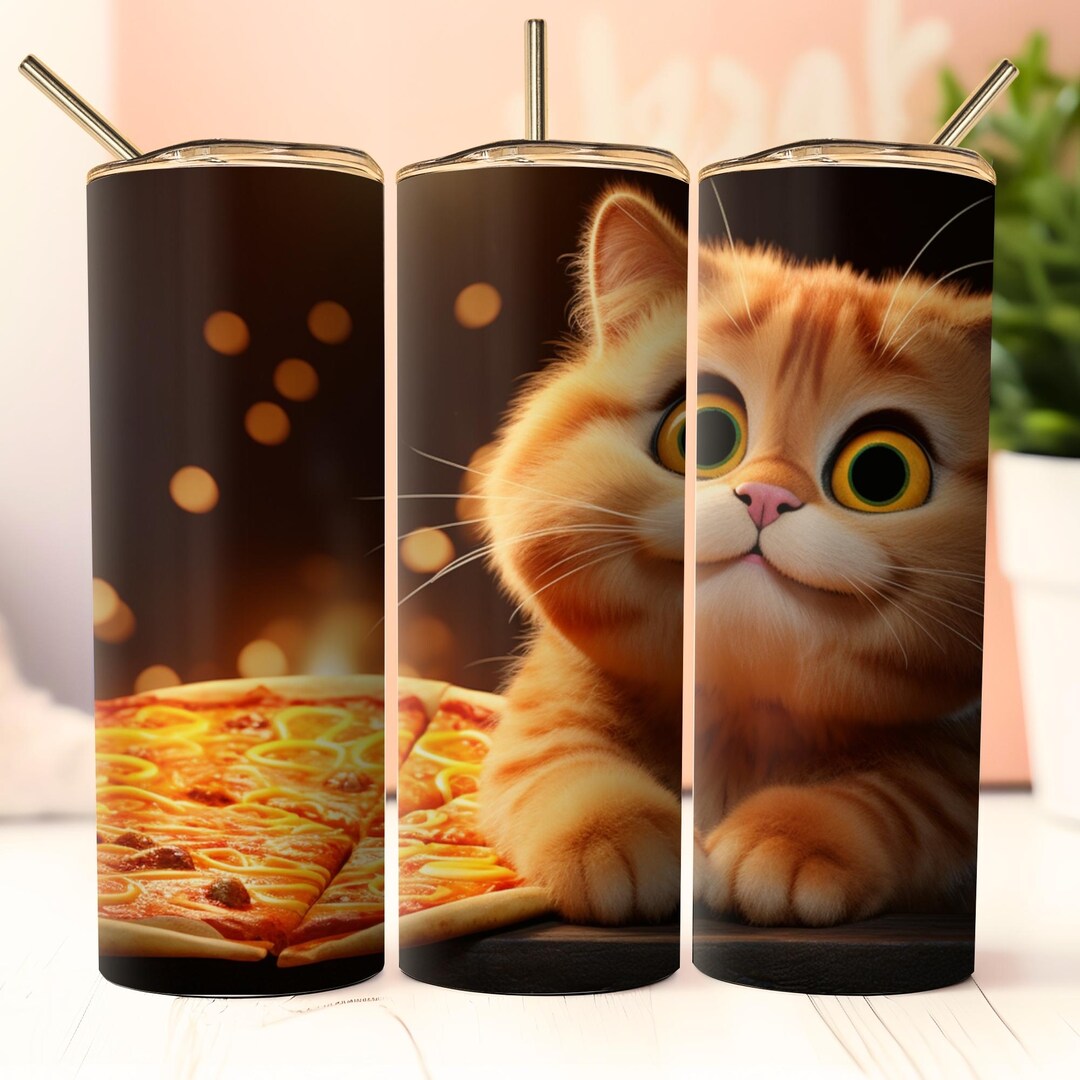 Digital Halloween Cat Sublimation Ink Design Skinny Tumbler 20oz ...