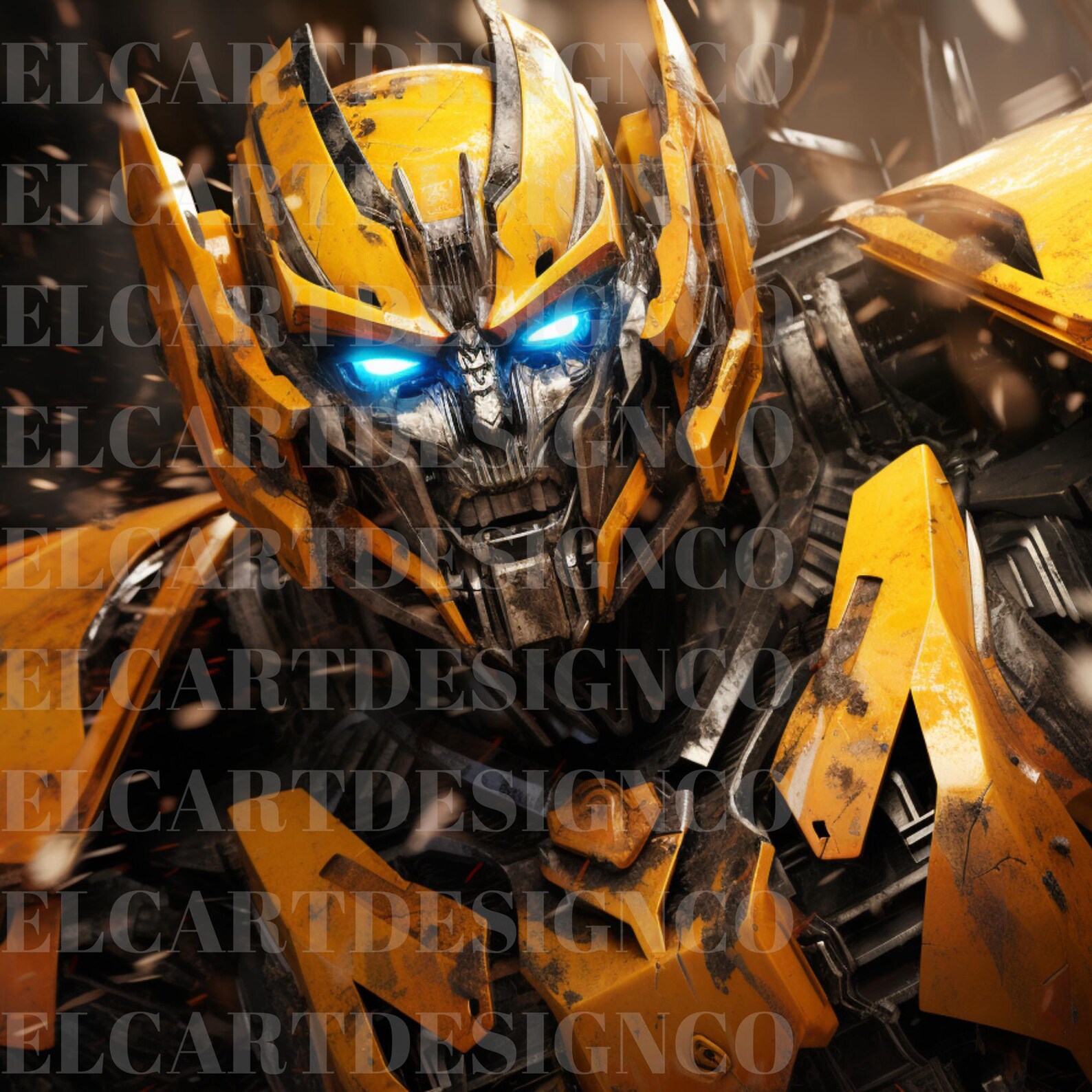 Bumblebee Transformers Tumbler Wrap: 20oz Skinny Sublimation Design ...