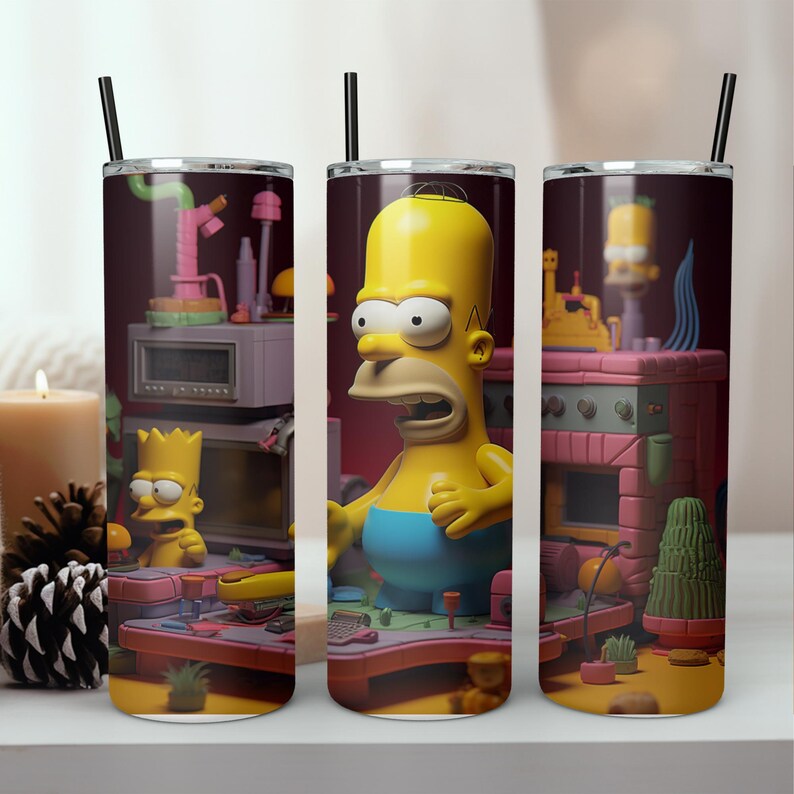 Simpsons Tumbler Design: 20 Oz Skinny Sublimation Image (digital ...
