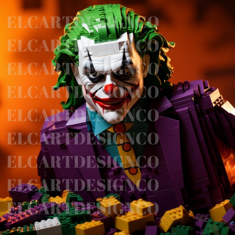 Joker Building Brick Tumbler Wrap: Halloween Jack O Lantern (digital ...