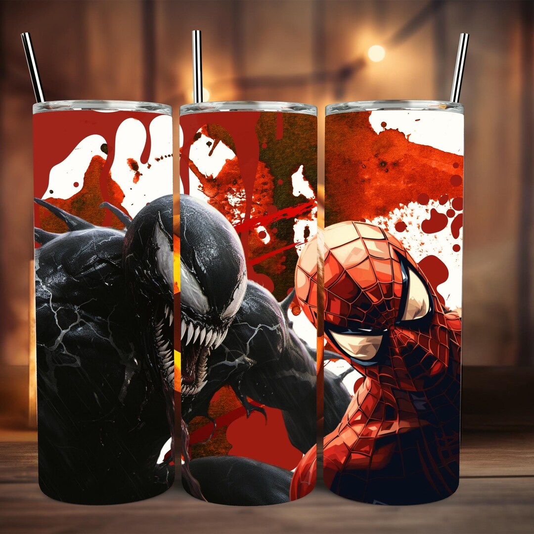 Spider-man & Venom 20oz Tumbler Sublimation Design (digital Download ...