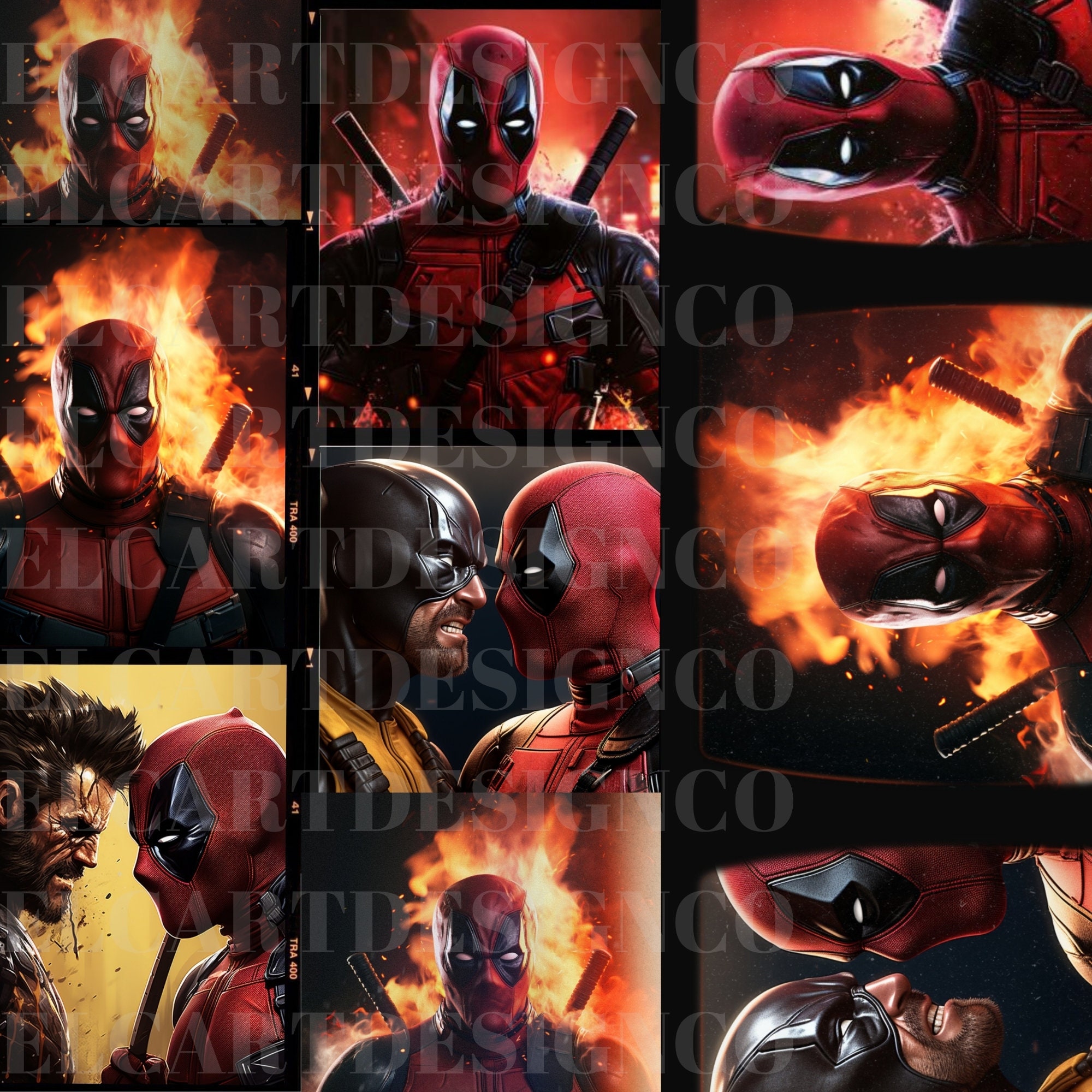 Deadpool & Wolverine Sublimation Design: 20oz Skinny Tumbler (PNG ...
