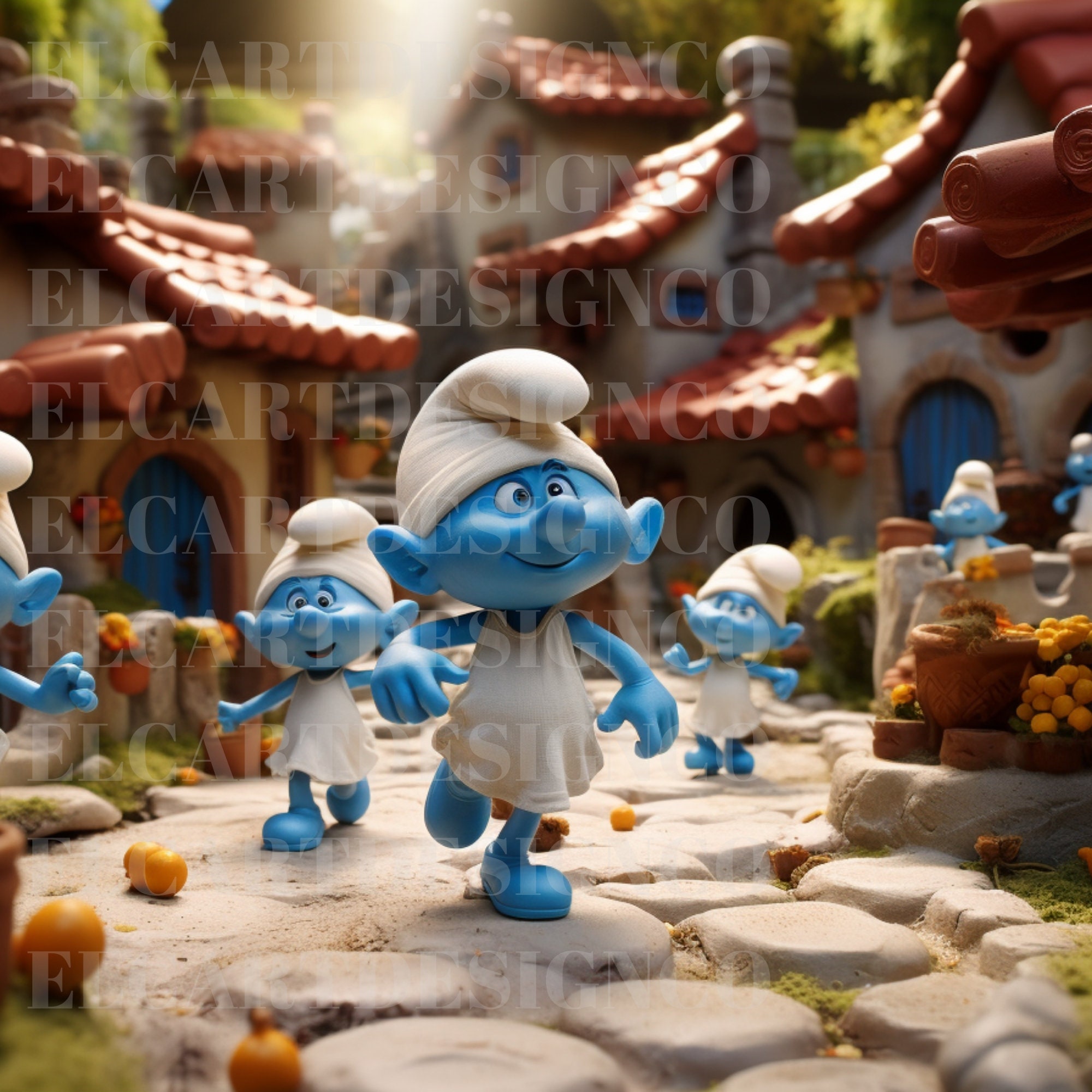 Smurfs Custom Smurf Tumbler Wrap , 20 Oz Skinny Tumbler Wrap, 20oz ...