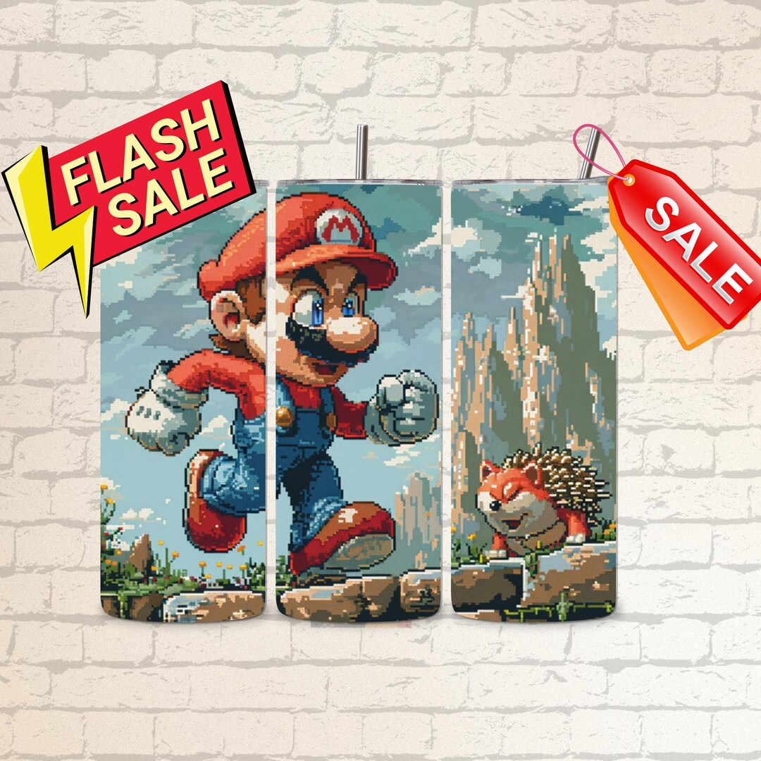 3D Super Mario Splash Friends Tumbler Wrap, Friends Tumbler Wrap ...