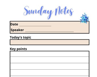 Church Note Taking - Etsy