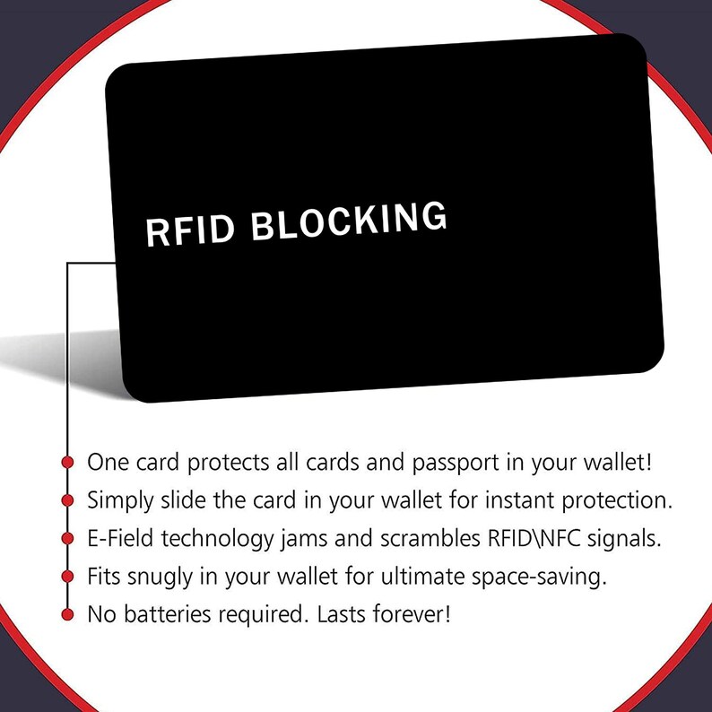 RFID Blocking Card, Protect Your Credit Cards Ids From RFID Scanner ...