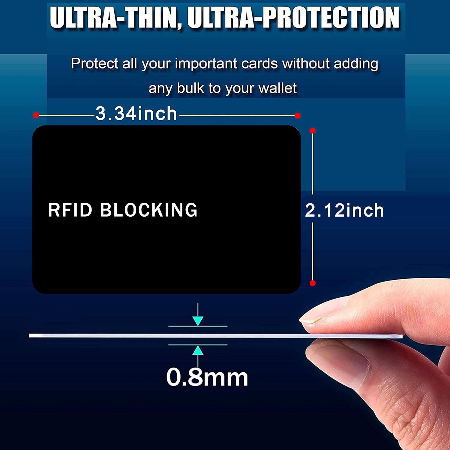 RFID Blocking Card, Protect Your Credit Cards Ids From RFID Scanner ...