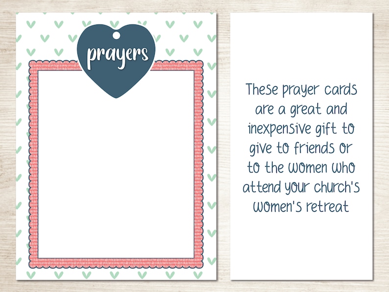 Prayer Cards Printable, Blank Prayer Cards, Prayer Warriors, Daily ...