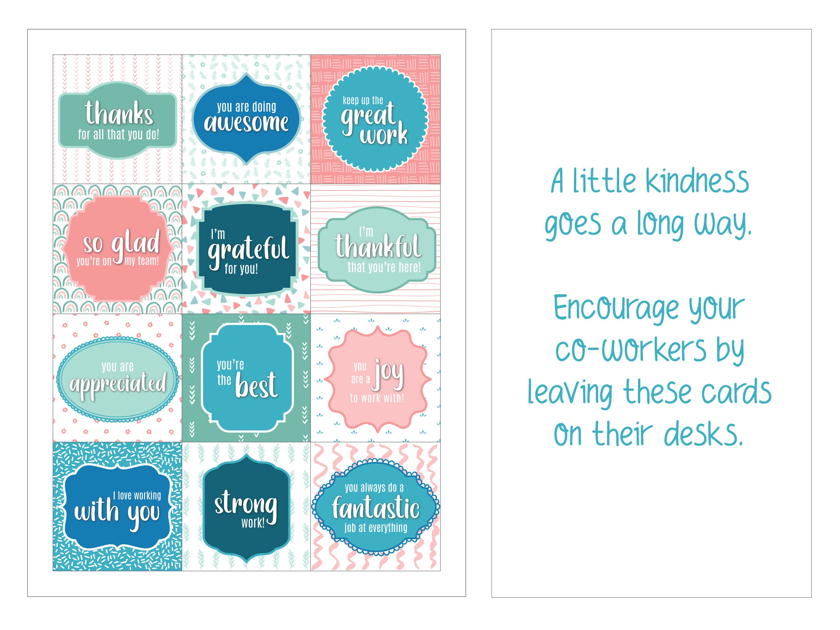 Encouragement Cards for Work, Affirmation Cards for Women, Co-worker ...