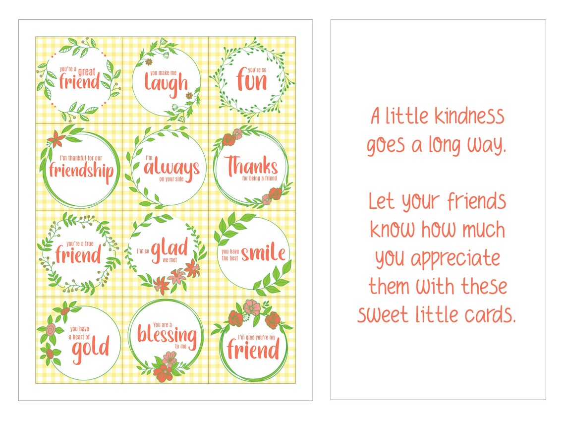 Printable Friendsgiving Cards, Friendship Cards for Women, Printable ...