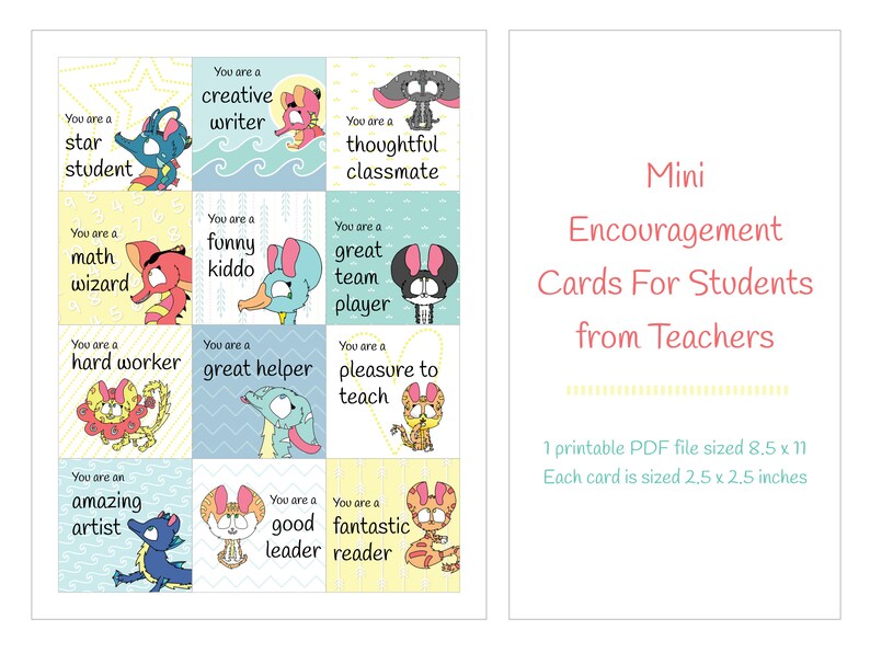 Kids Affirmation Cards, Words of Affirmation, Student Affirmation ...
