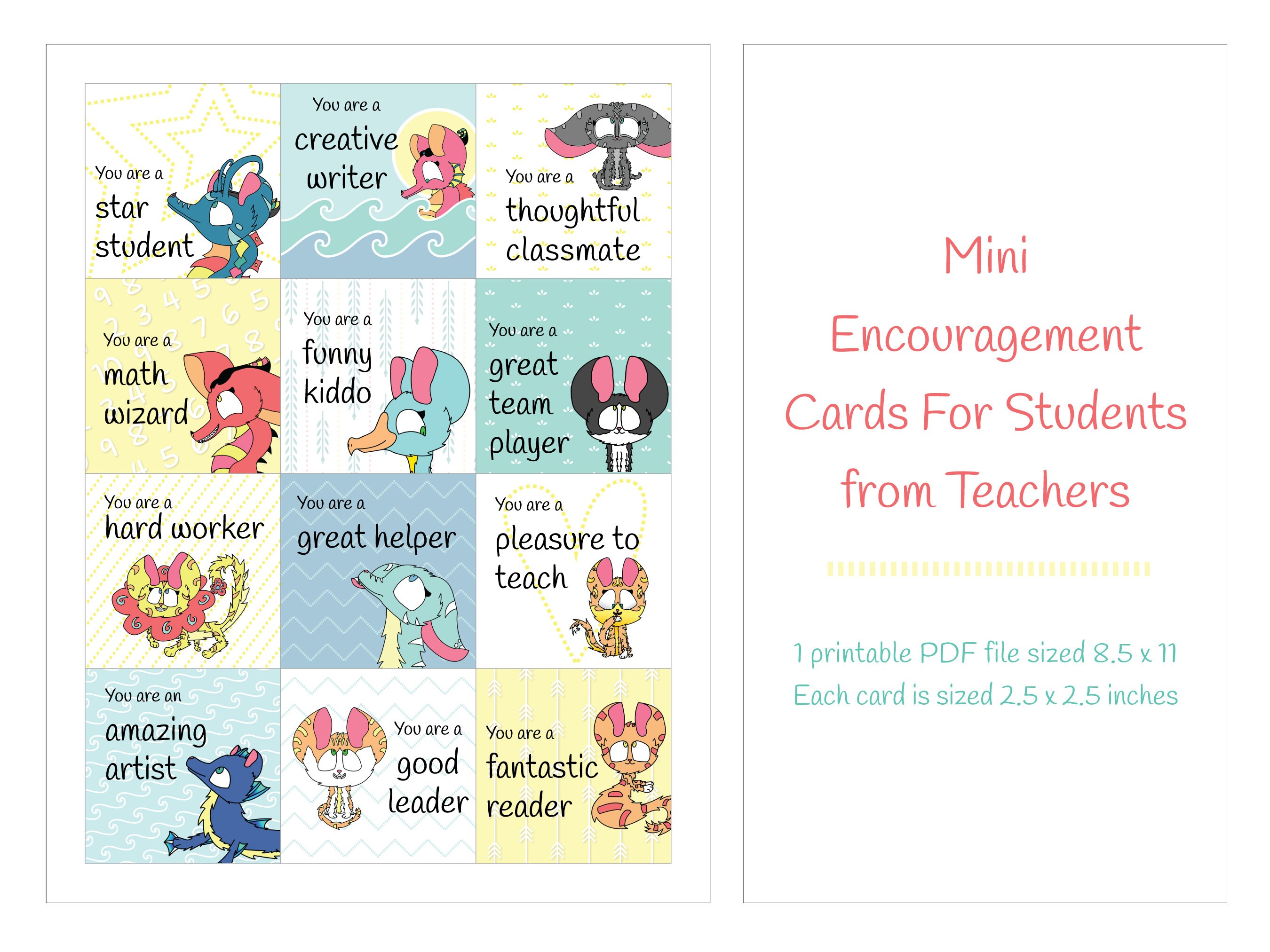 Kids Affirmation Cards, Words of Affirmation, Student Affirmation ...